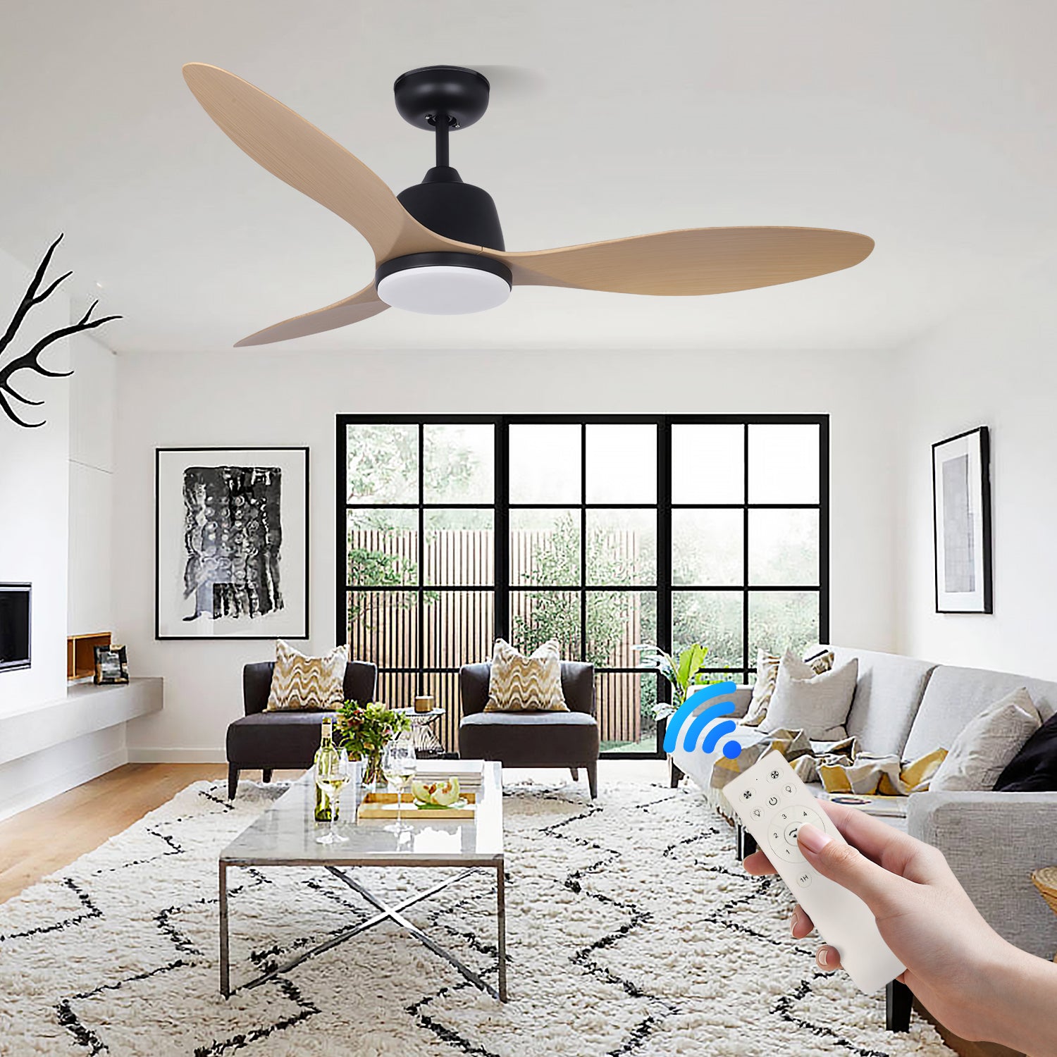 MGN25004 Remote Control Ceiling Fan With Light – Magicpower Fan