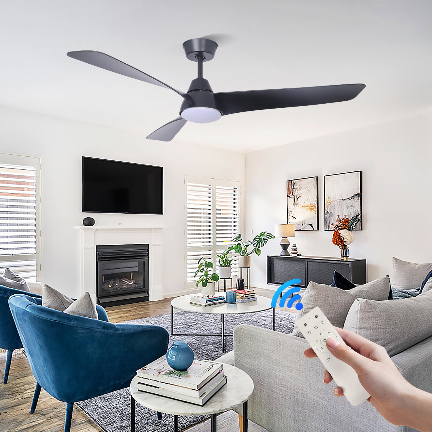 MGN25011 3 Blades Remote Control Ceiling Fan – Magicpower Fan