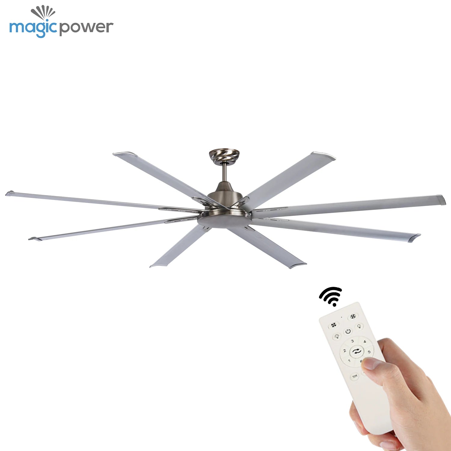 MP84801 84 Inch 8 Aluminum Blade Industrial Remote Control Ceiling Fan ...