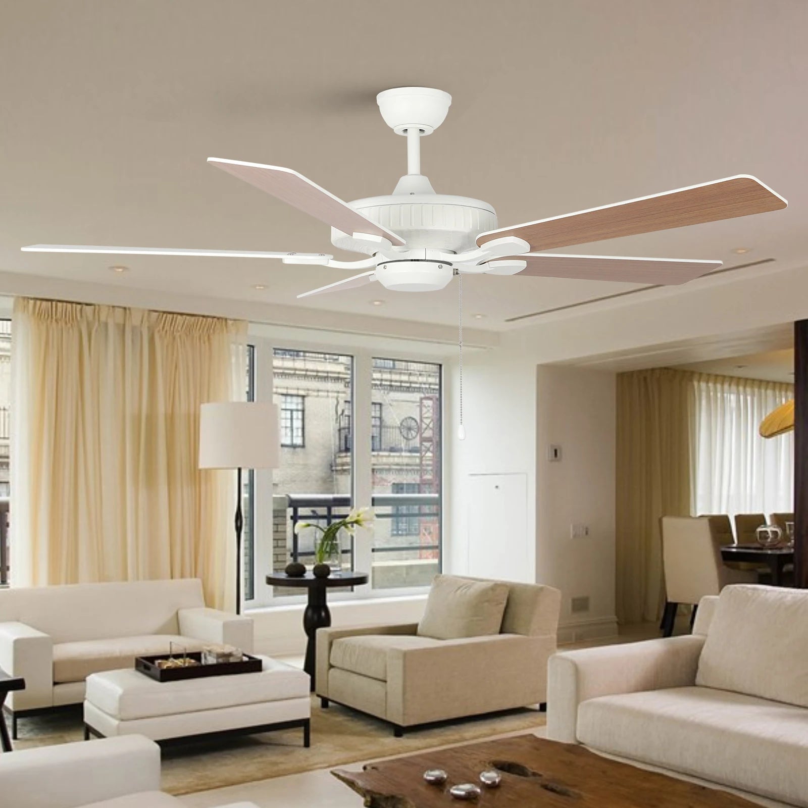 Classic Indoor Living Room Bedroom 3 Speed 5 Wooden Blades Decorative ...